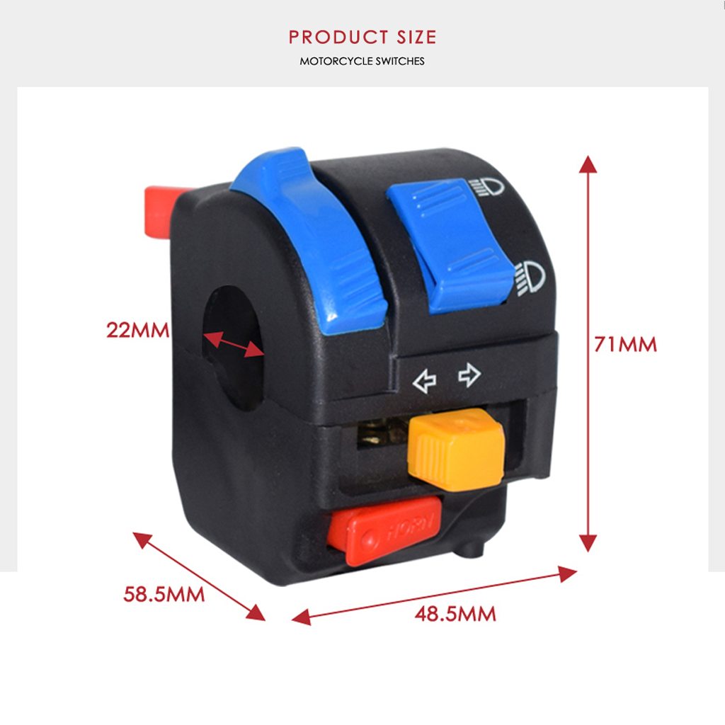Domino Handle Switch With Passing light Universa Motorcycle Hron NO-OFF ...