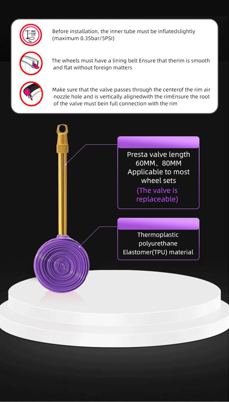 OFFBONDAGE 700C Bicycle Inner Tube with Aluminum Alloy Valve High Pressure Resistant Ultra-light ...