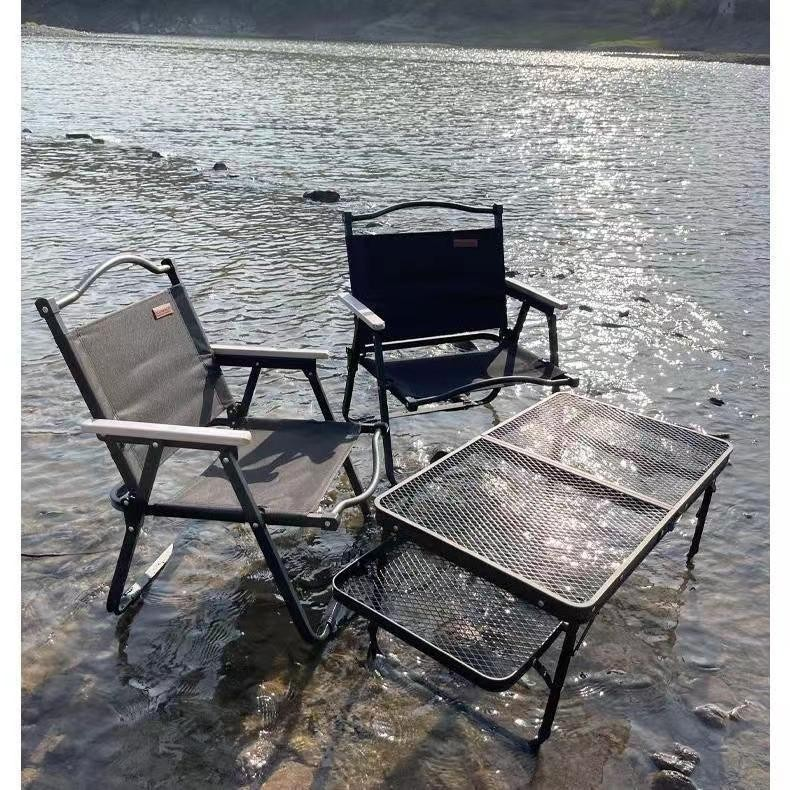 Upgraded Multifunctional Folding Mesh Table With Side Table Camping ...