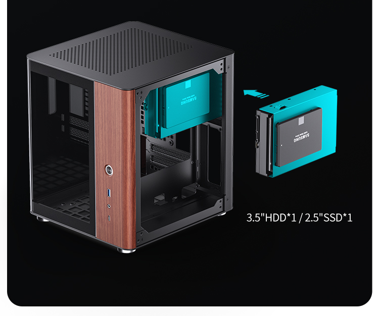 Jonsbo TK-0 ITX Sea View Room Case Glass Side Transparent Small Case ...