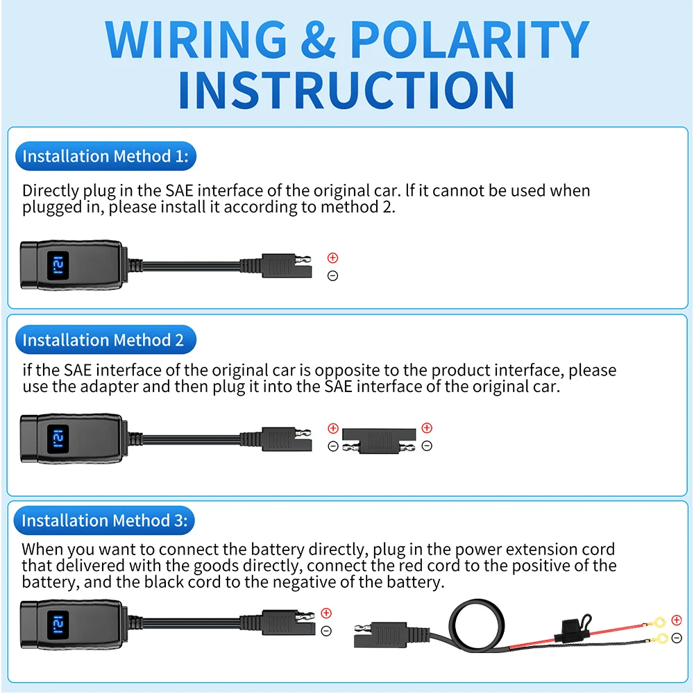 (Local Seller) PD QC3.0 Motorcycle USB Fast Cellular Charger Waterproof ...