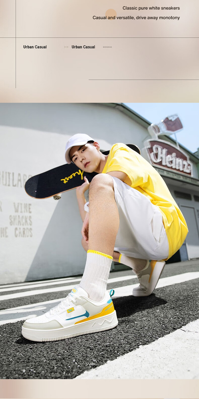 361 Degree Star Track Men'S Skateboard Shoes Small White Shoes Air ...