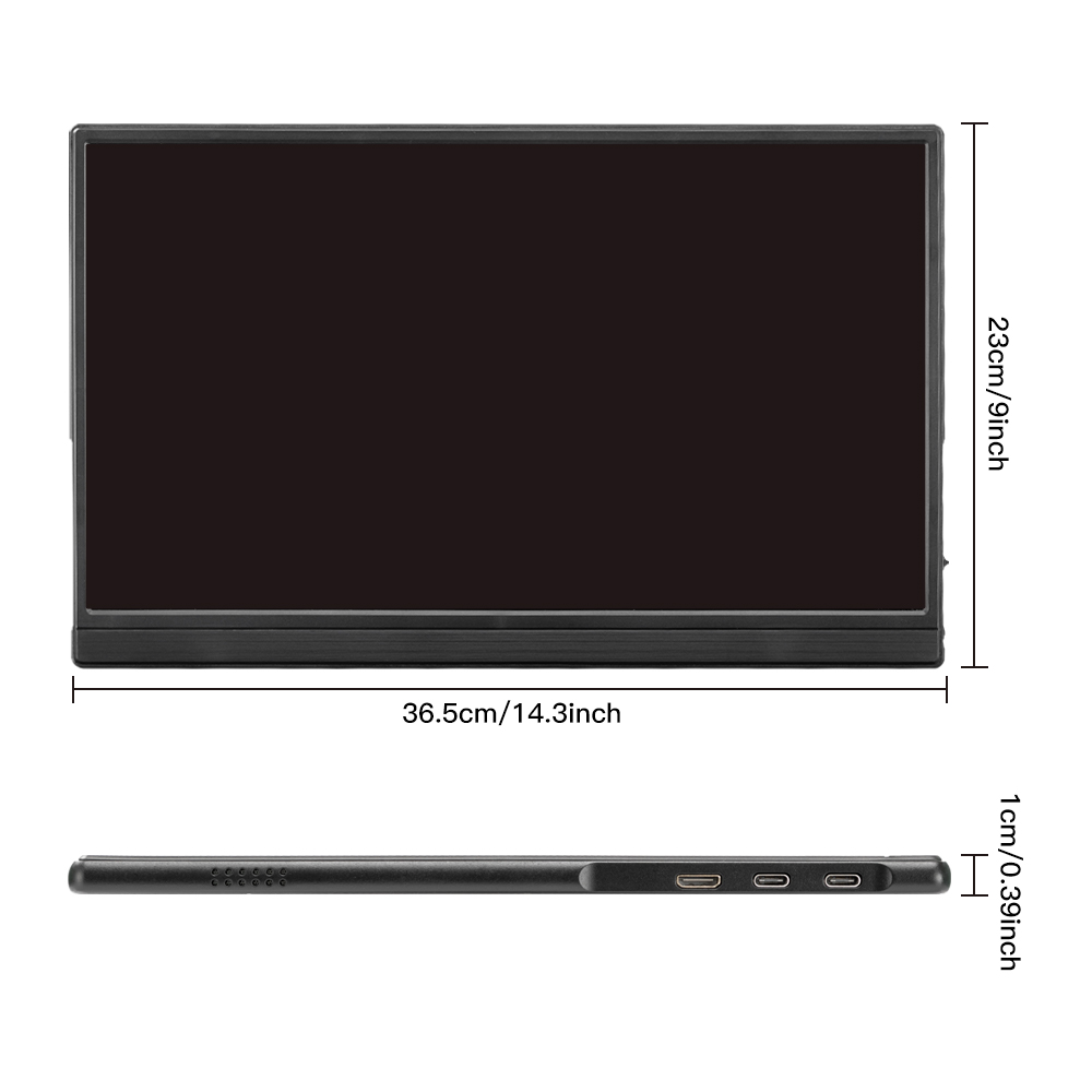 Portable 15.6Inch HDMI Monitor Type-C Port 1080P HDR IPS Screen with ...