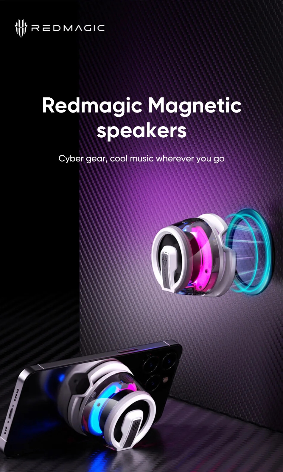 Redmagic Magnetic Portable Bluetooth Speaker 5000mAh Battery Mini Sound ...