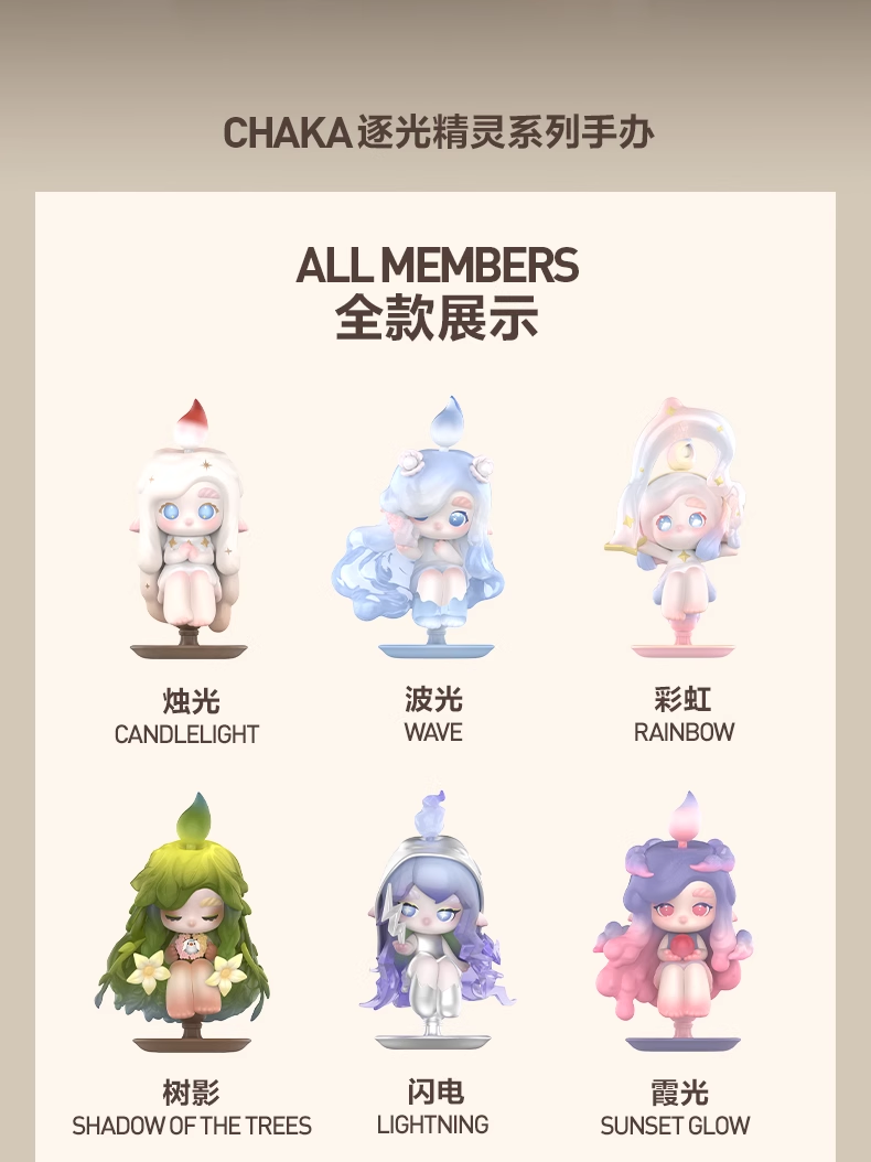 POP MART CHAKA LIGHT SPRITE Series Cute Kawaii Action Figures Christmas ...