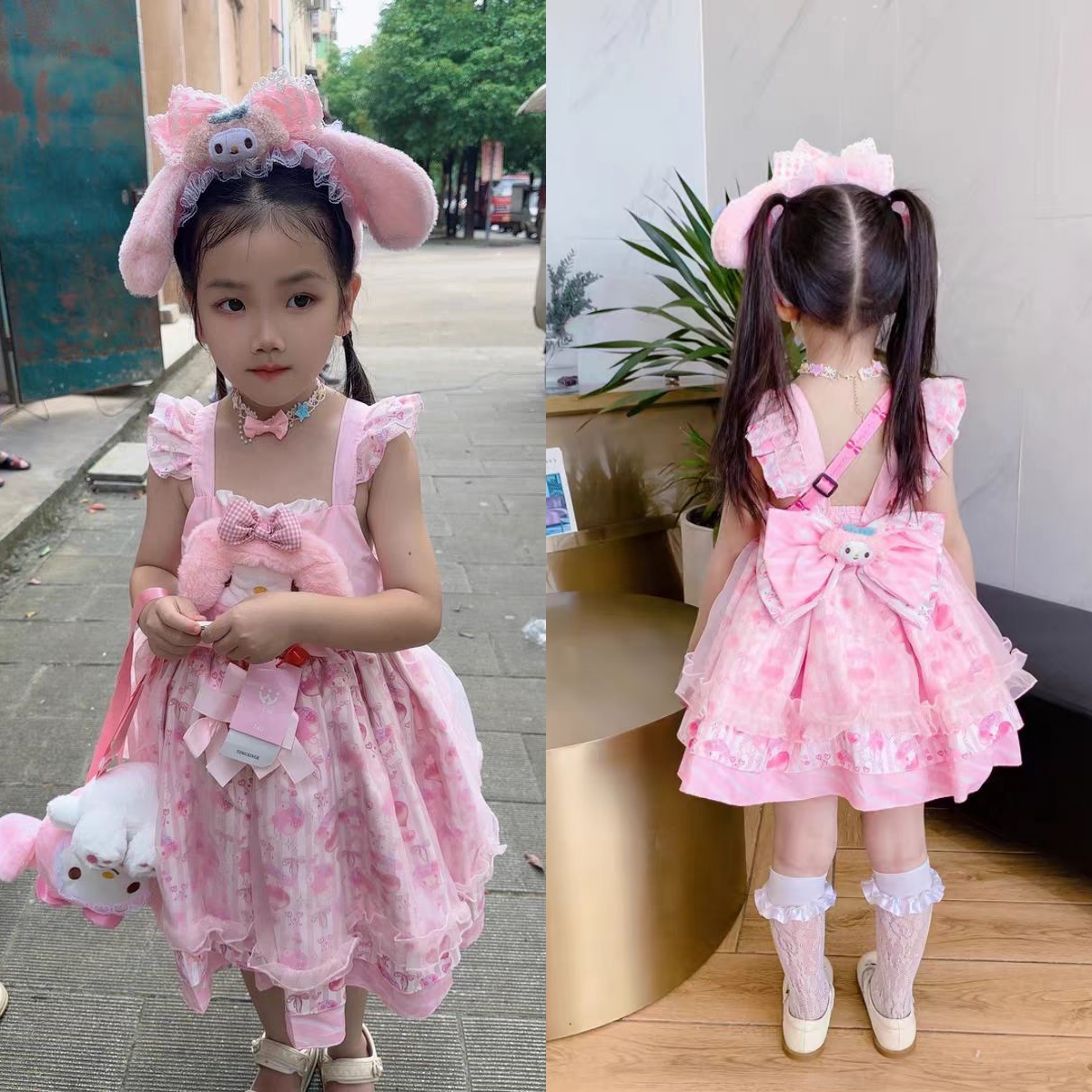 My Melody Cinnamoroll Kawaii Princess Dress For Kids Girl Children's ...