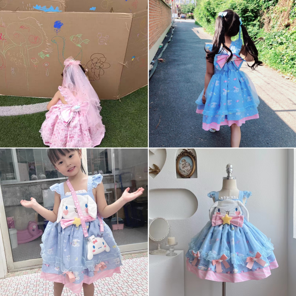 My Melody Cinnamoroll Kawaii Princess Dress For Kids Girl Children's ...