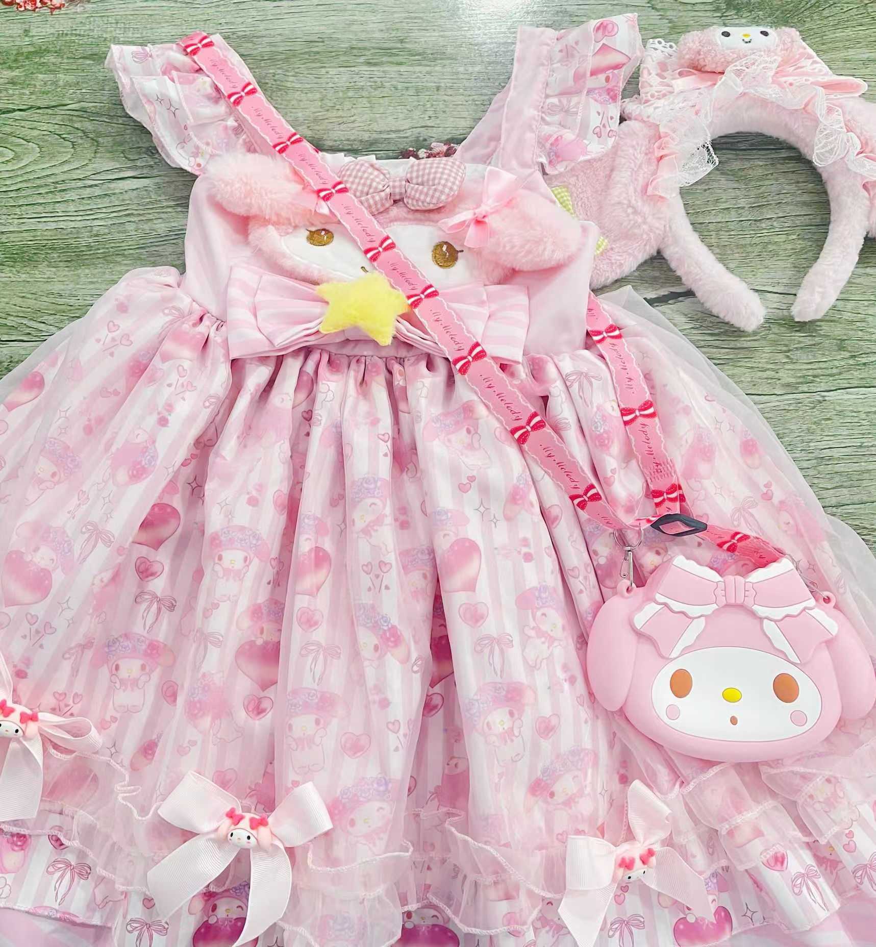My Melody Cinnamoroll Kawaii Princess Dress For Kids Girl Children's ...