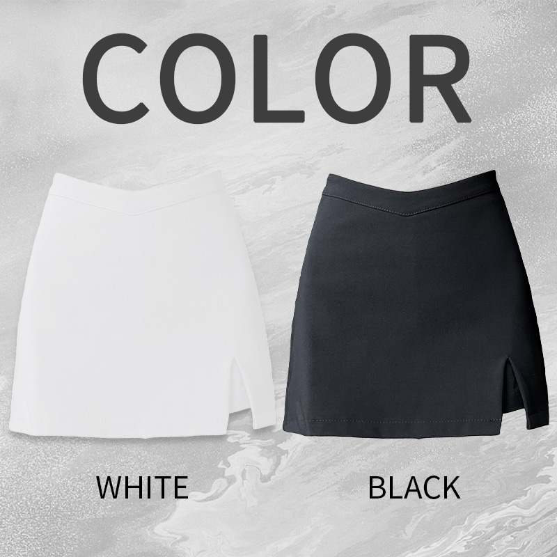 Skort Palda for Woman Black Skirt Korean High Waist Skirt With Slit Slim Bodycon Mini Skirt For ...