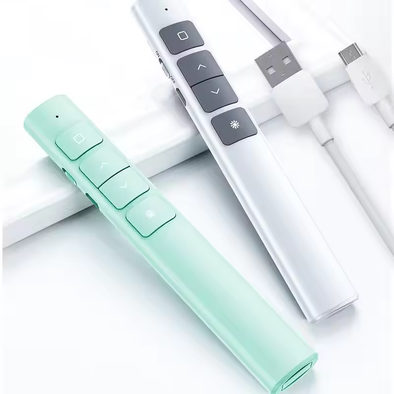 2.4G Rechargeable Wireless PowerPoint Presenter Clicker With Laser ...