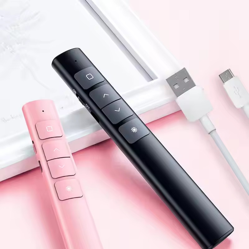 2.4G Rechargeable Wireless PowerPoint Presenter Clicker With Laser ...