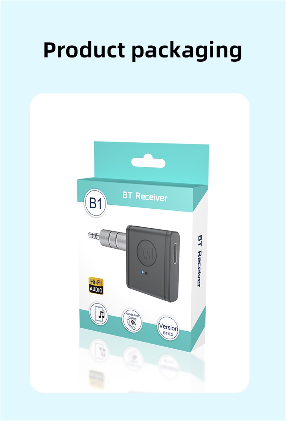 Bluetooth Car Receiver Adapter 3.5mm AUX Jacks for Car Speakers Audio ...