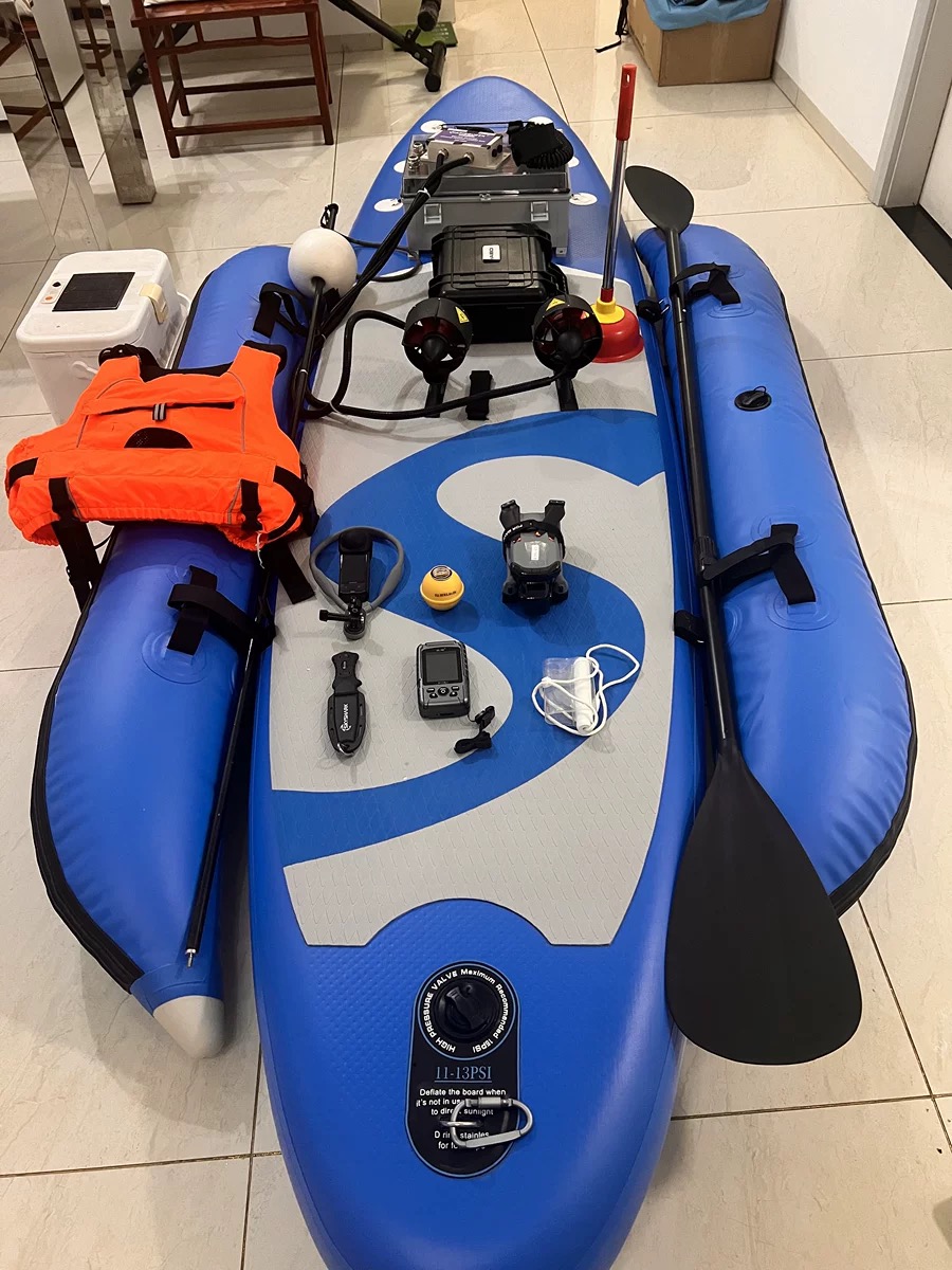 SUP paddle board anti-rollover pontoon inflatable surfboard balance ...