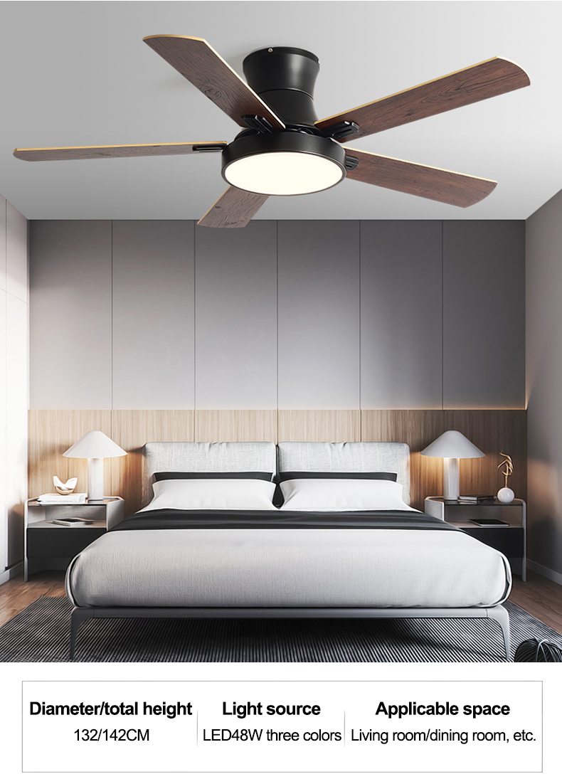 Nordic ceiling fan with light remote 42/48 inch inverter industrial ...