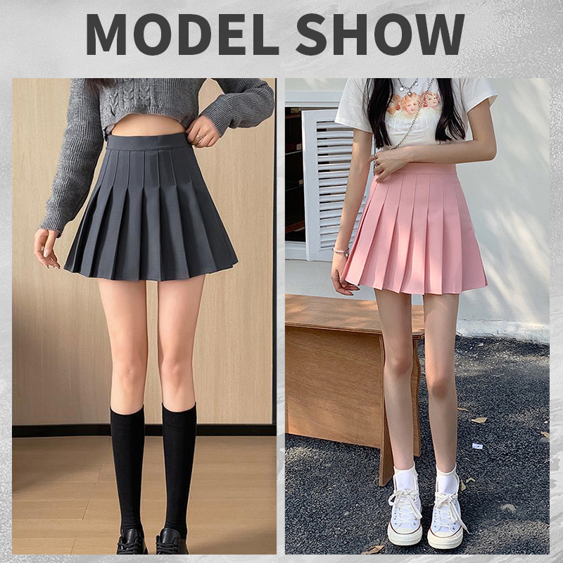 Plaid Skirt Pleated Skirt Korean Skirt For Women Pleated Skirt Student ...