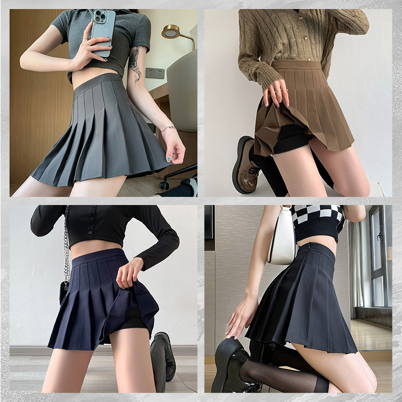 Plaid Skirt Pleated Skirt Korean Skirt For Women Pleated Skirt Student ...