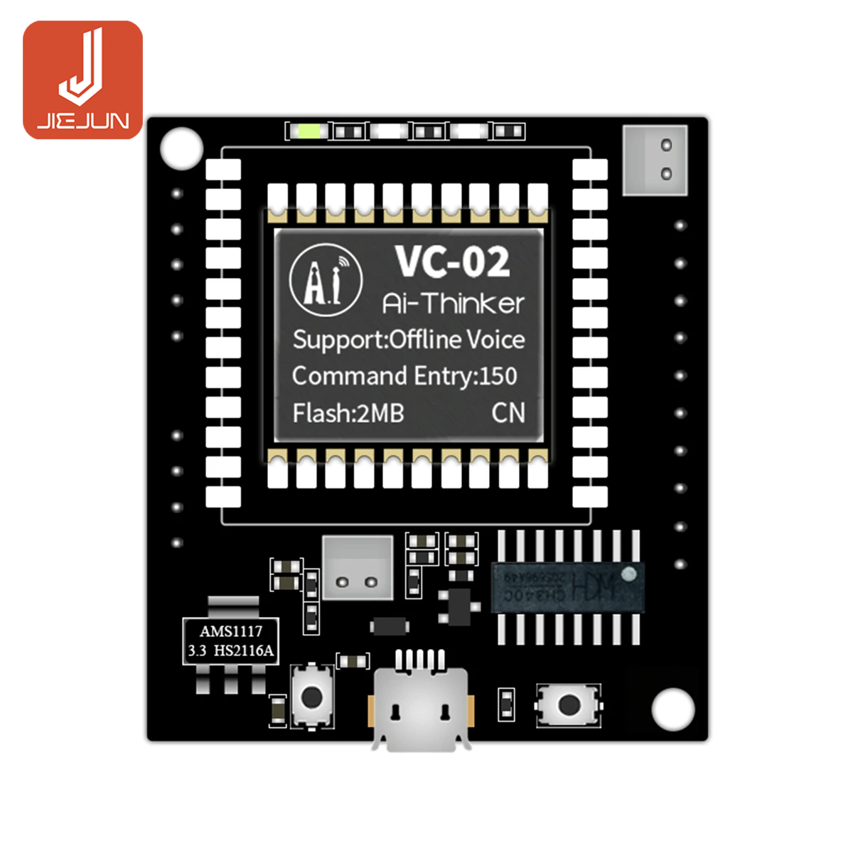 VC-02-Kit AI Intelligent Offline Voice Recognition Control Module ...