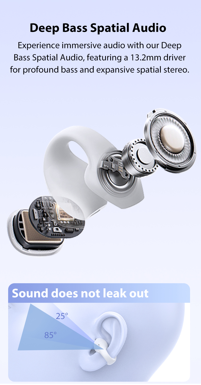 Miniso X29 OWS Wireless Bluetooth 5.4 Earphone with Touch Control LED ...