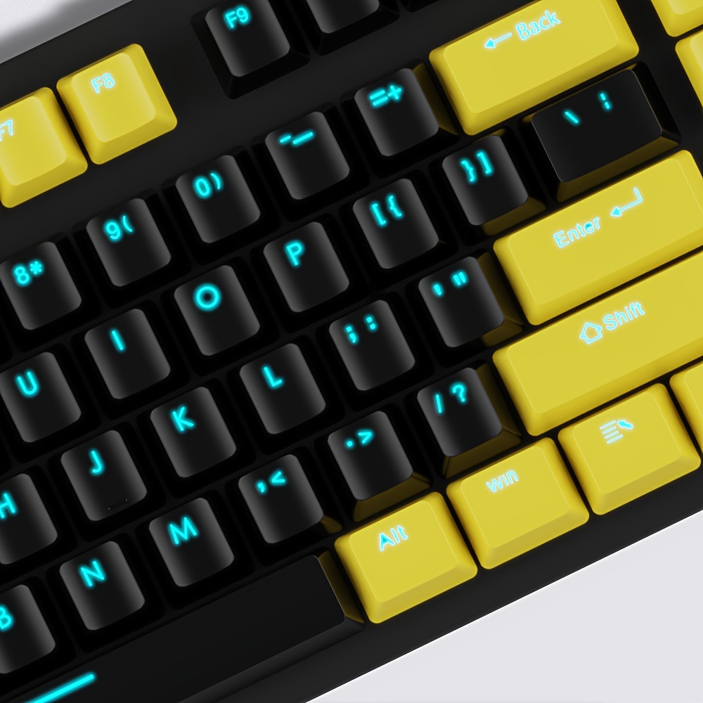 Color keycaps, ABS keycap 104 key set custom keycap set, minimalist ...