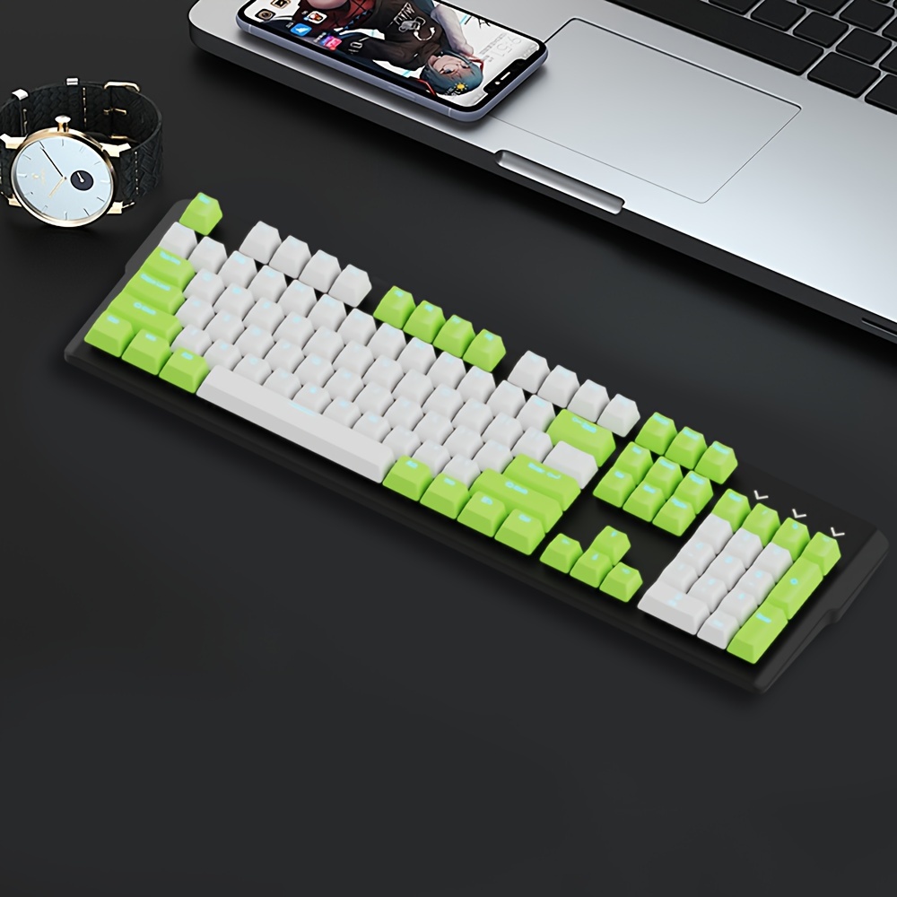 Color keycaps, ABS keycap 104 key set custom keycap set, minimalist ...