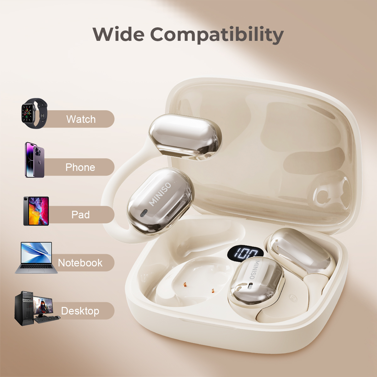 MINISO X23 Bluetooth earphones Open Ear Wireless Sports Headphones ...