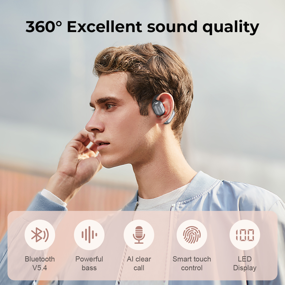 MINISO X23 Bluetooth earphones Open Ear Wireless Sports Headphones ...