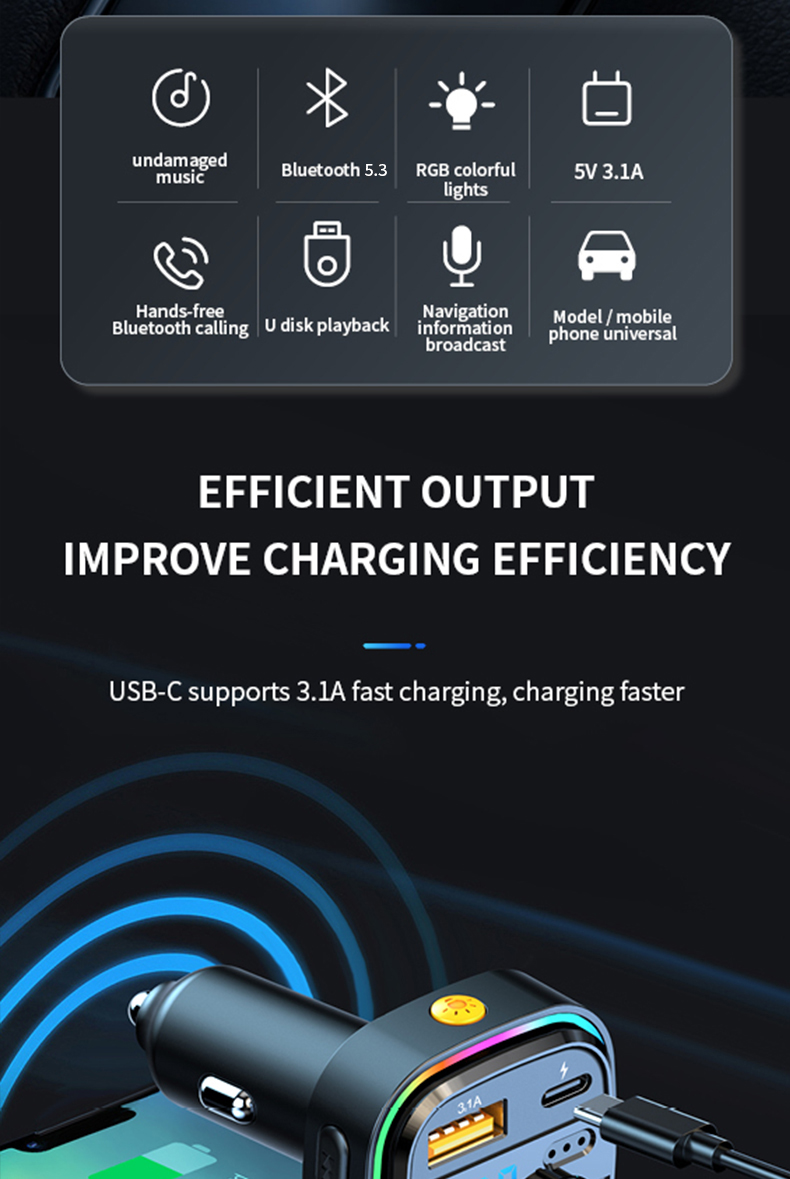 New Car MP3 Wireless Speaker Multifunctional Car MP3 Bluetooth Player ...