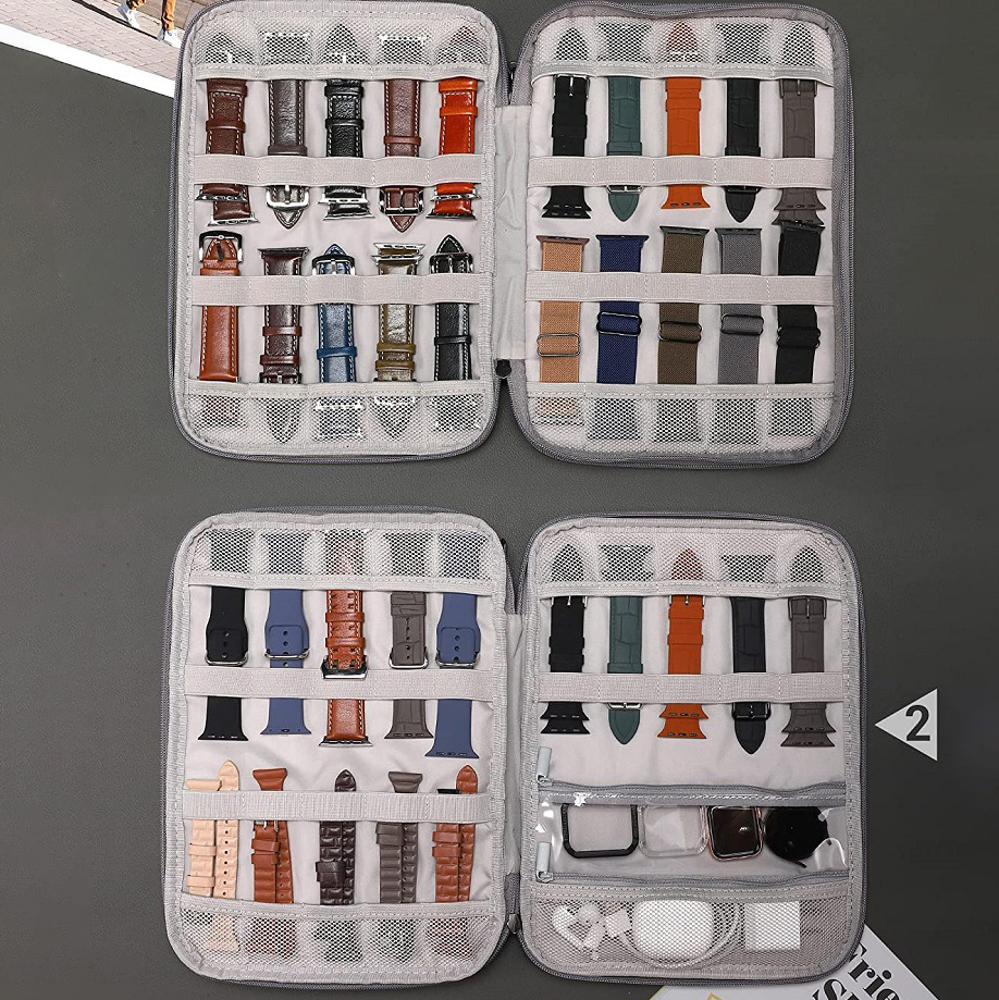 Large Capacity Watch Band Storage Case 35-Slot Watch Straps Travel ...