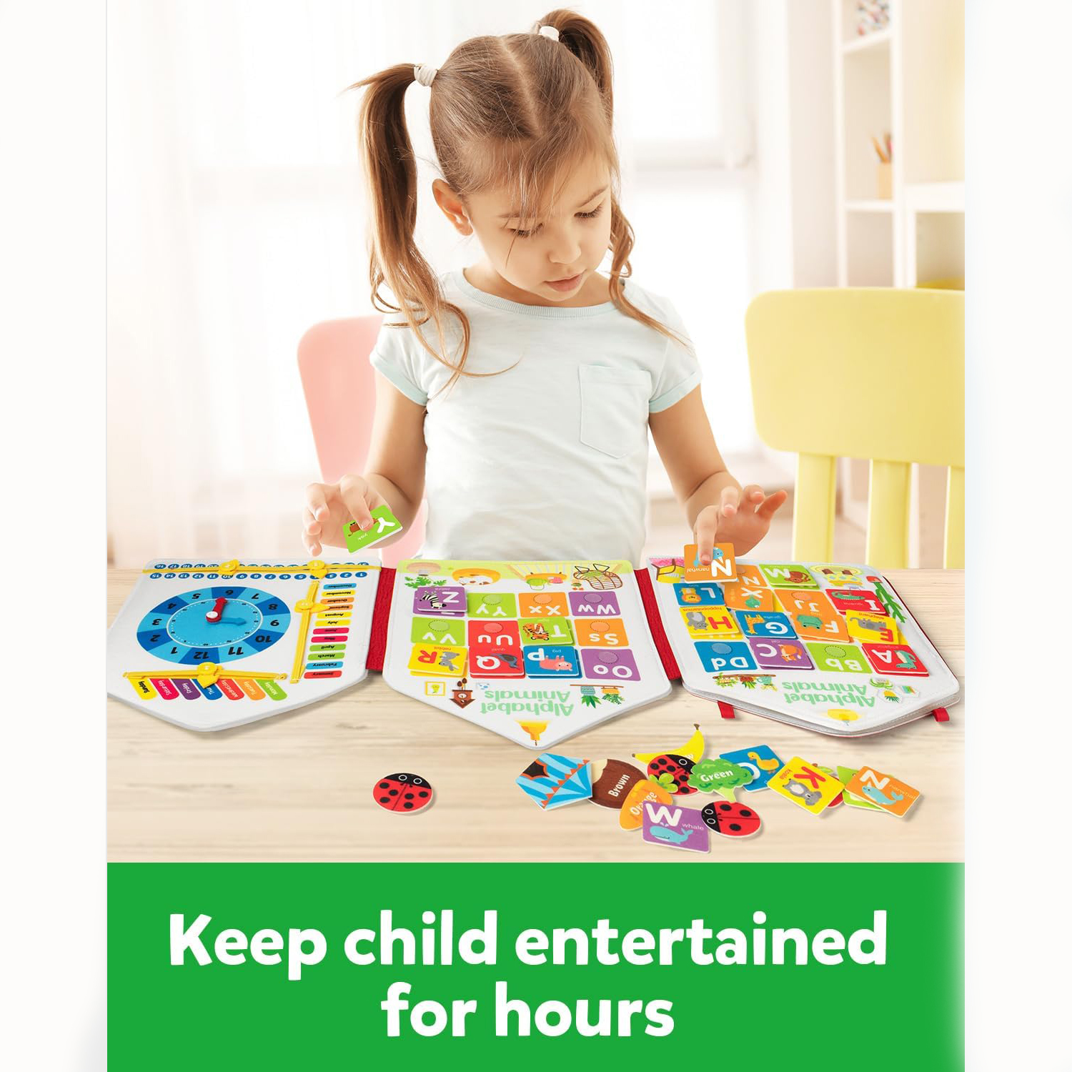 Toddler Felt Montessori Busy Book, Activity Sensory Boards Fine Motor ...