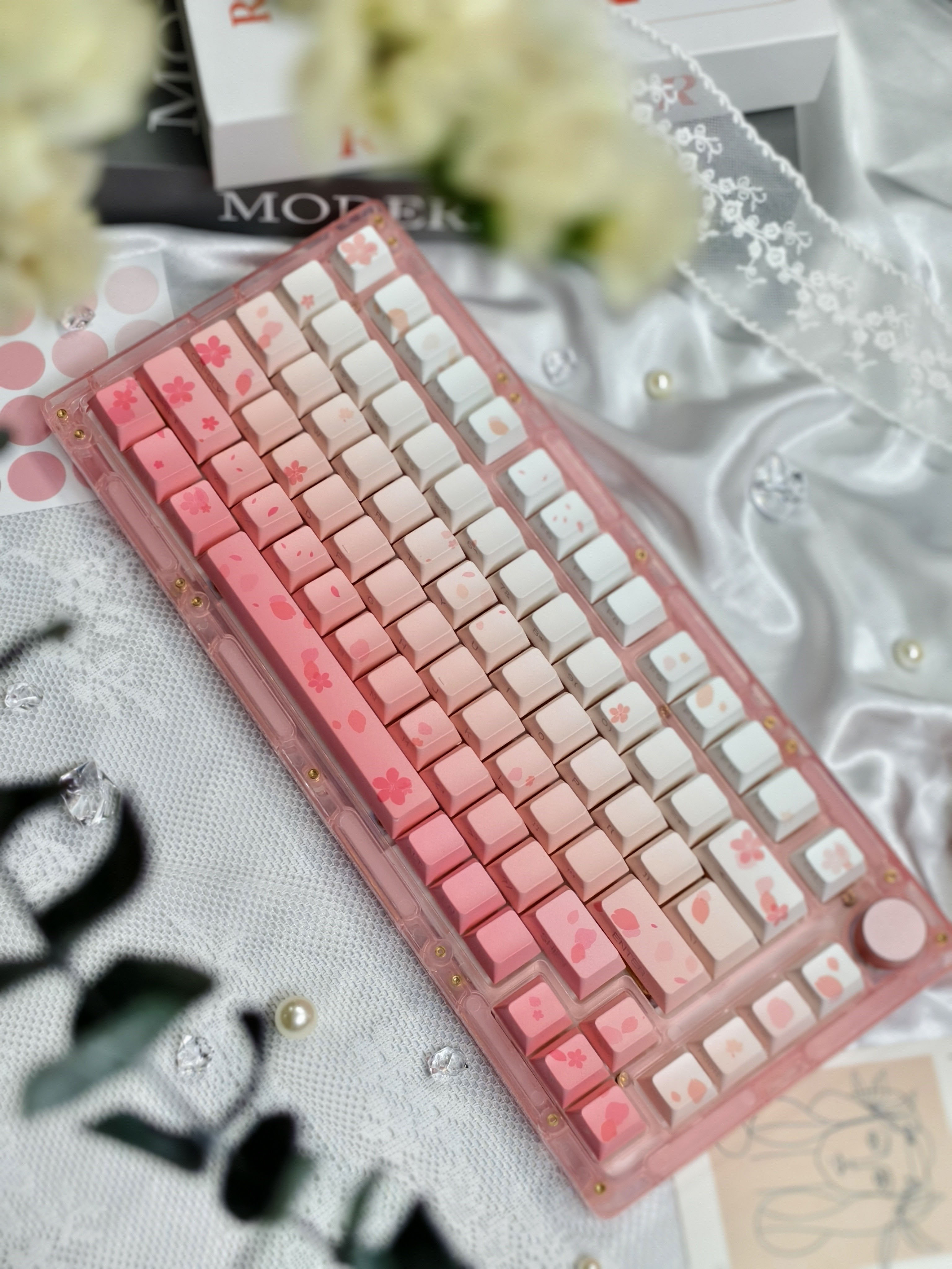 XVX Gradient Pink Double Shot PBT Keycaps Wooting Magnetic Linear ...