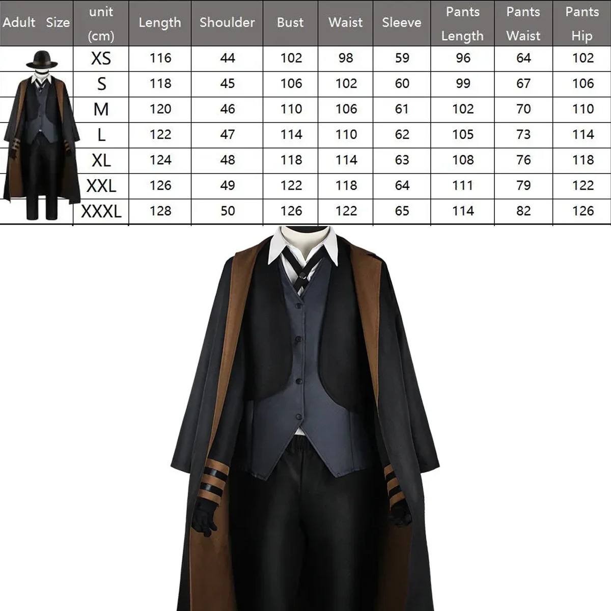 Anime Bungou Stray Dogs Nakahara Chuuya Cosplay Costumes Jacket Full ...