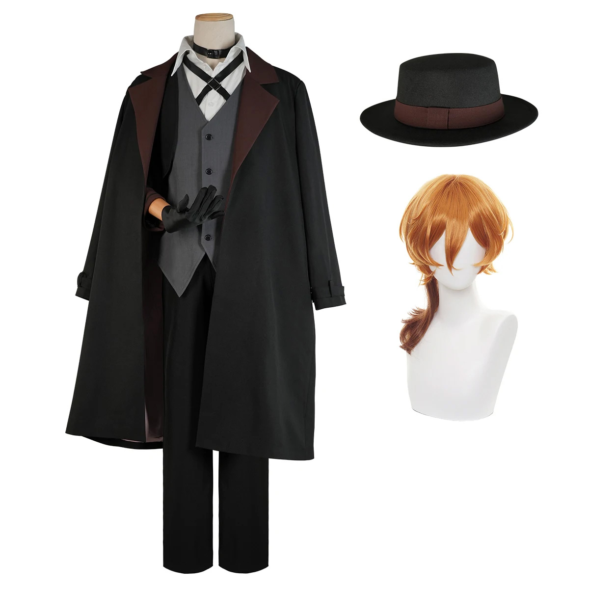 Anime Bungou Stray Dogs Nakahara Chuuya Cosplay Costumes Jacket Full ...
