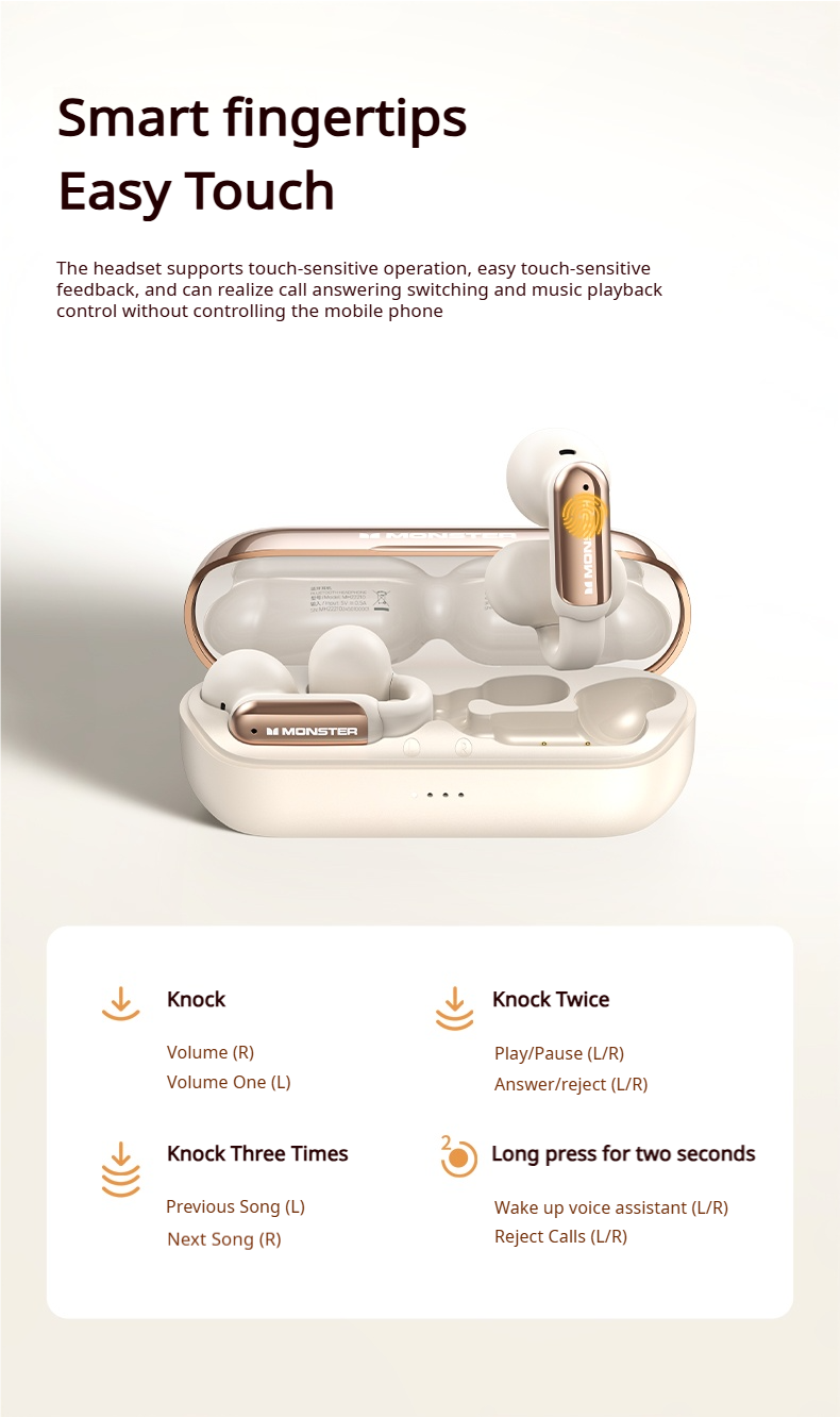 Monster Open Ear AC601 Noise-Cancelling Bluetooth Earphone Sport ...