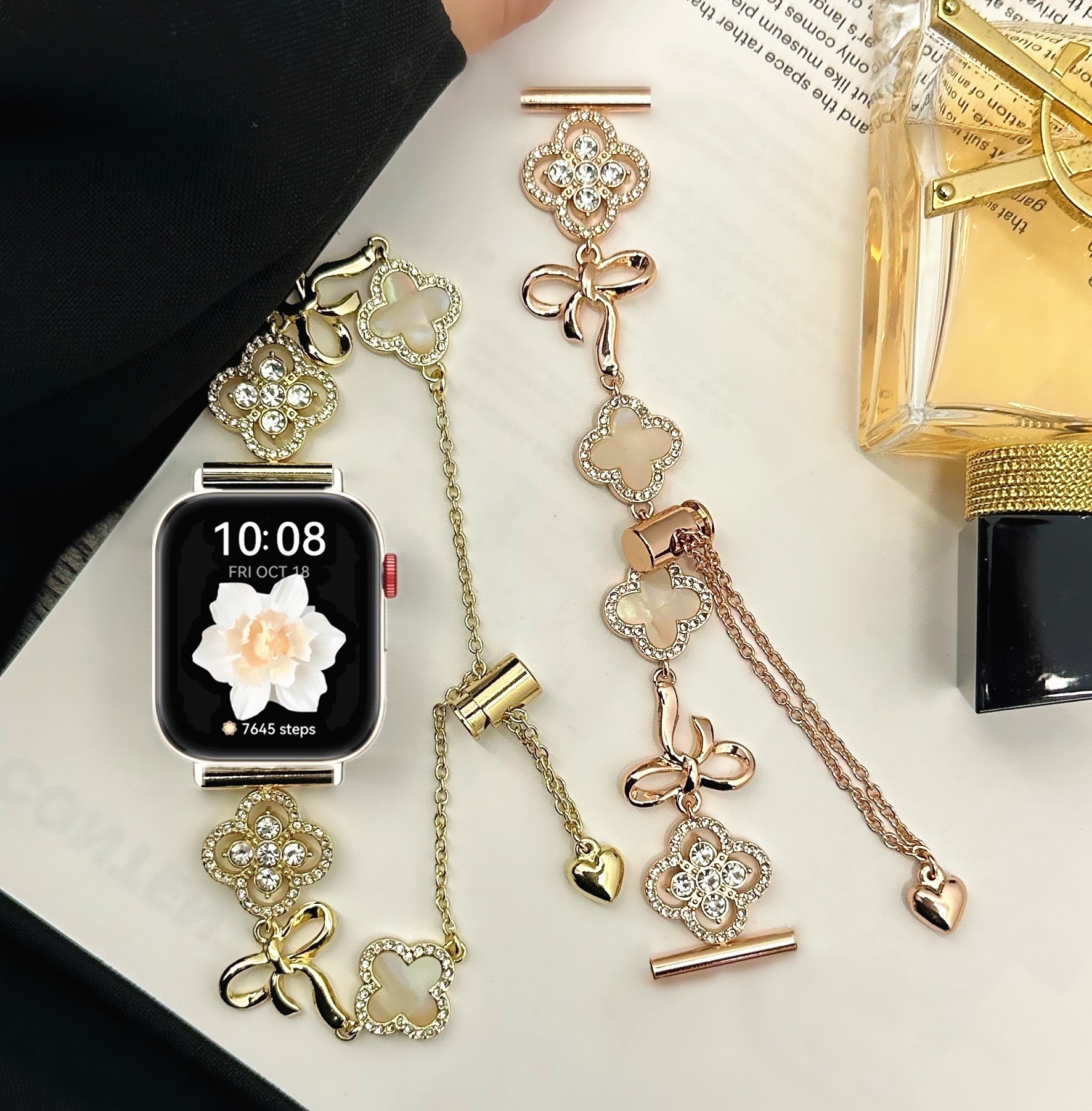 Clover Diamond Metal Strap For Huawei Watch Fit 3 Strap Elegant Huawei ...