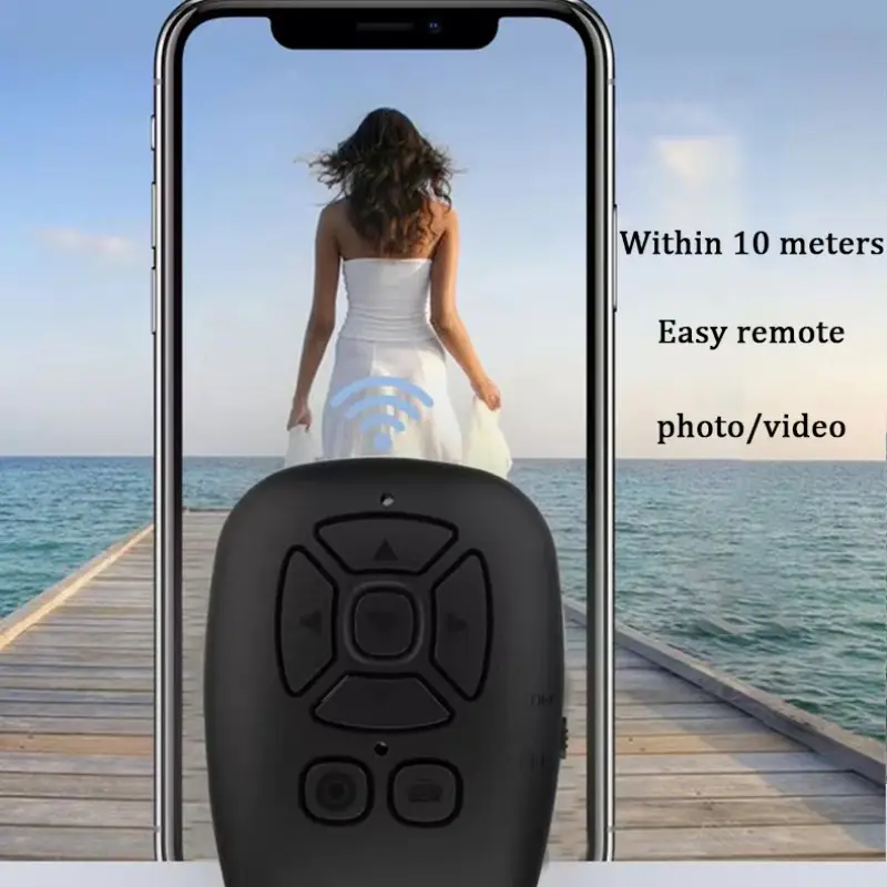 Rechargeable Bluetooth Phone Remote - Selfie/Video/Page Turn Control ...