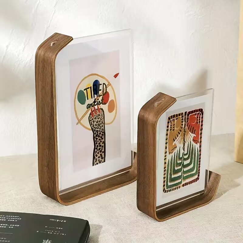 Acrylic Wooden Photo Frame 4x6'' Picture Frame Rustic Wooden Photo ...