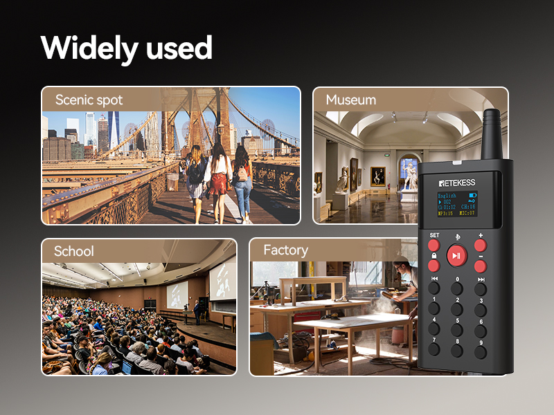 Retekess TT127 Wireless Tour Guide System Automated Tour Guide System ...