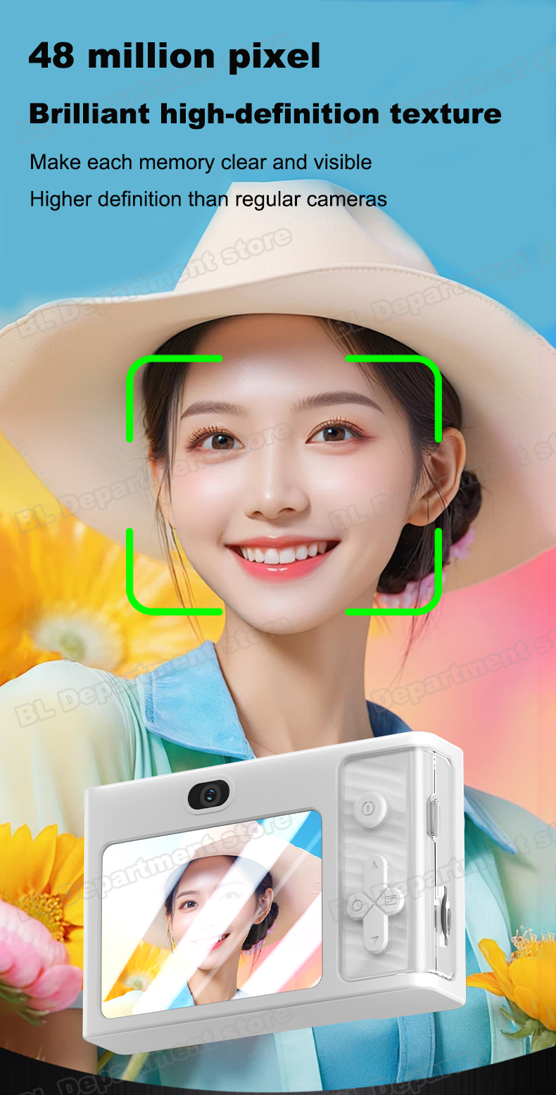 4K digi cam Beginner's camera with mirror 48MP HD Autofocus Camera ...