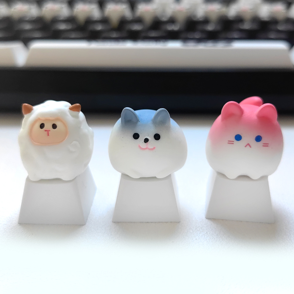 Personalized Creative Keycaps Cute Cartoon Animals Translucent OEM ...