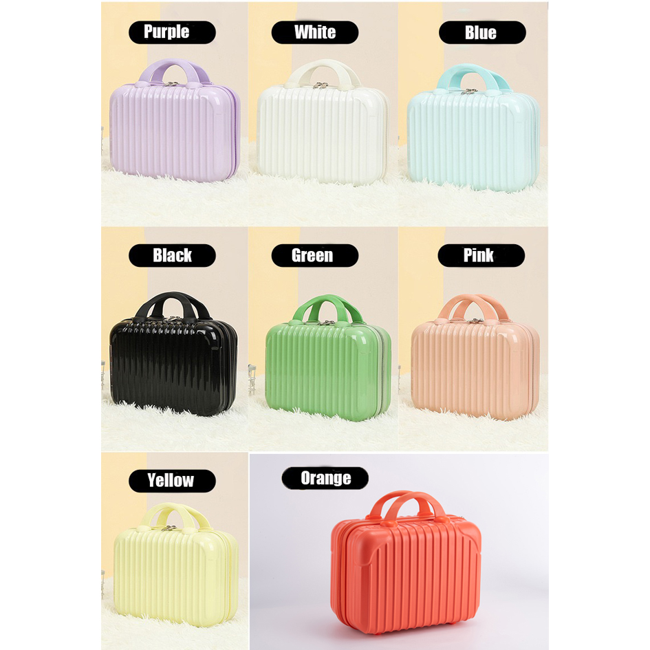 14 Inch Mini Travel Bag Portable Makeup Luggage Hand Carry Cosmetic ...