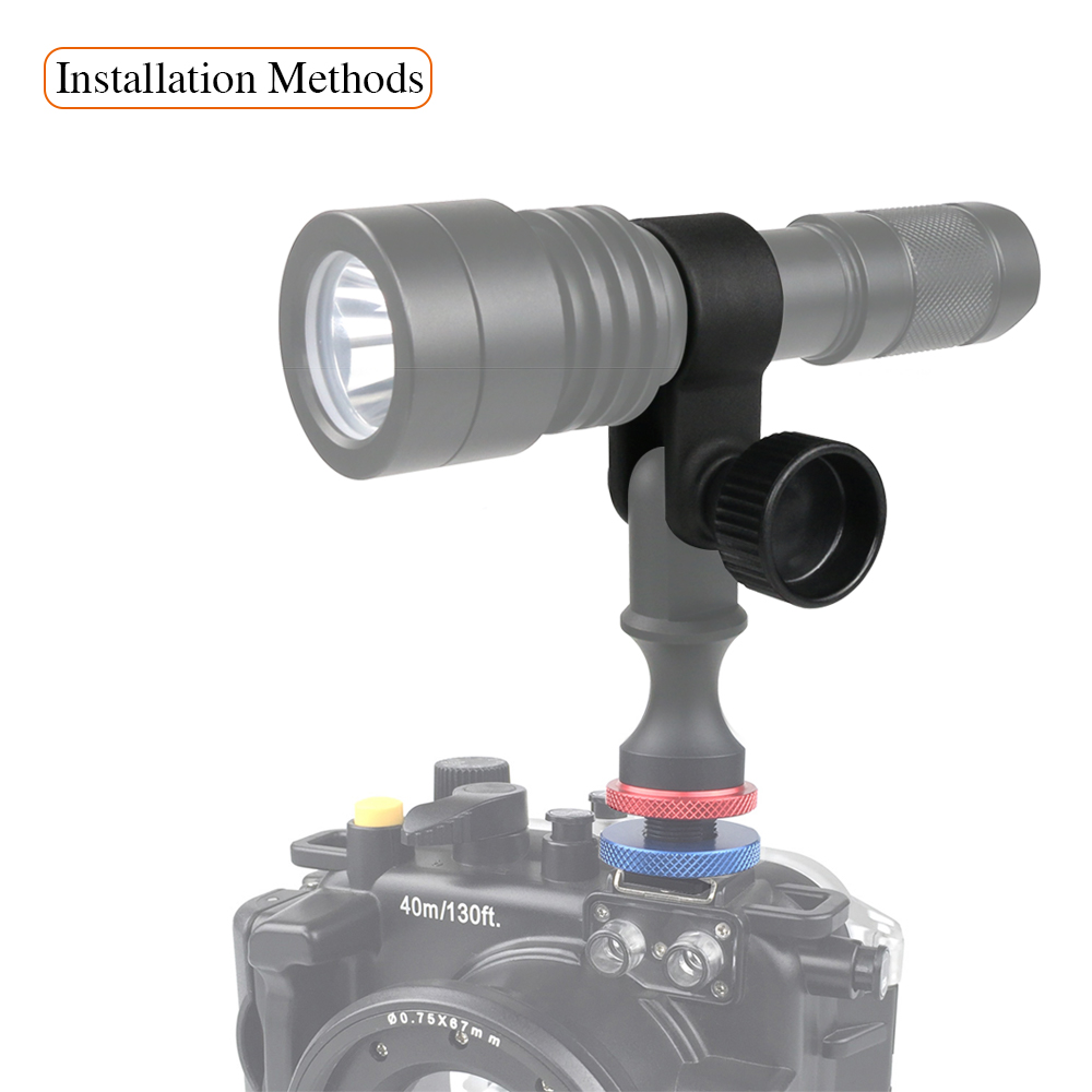 20 to 38mm Lamp Adjustable Mount Holder Clamp Waterproof Diving ...