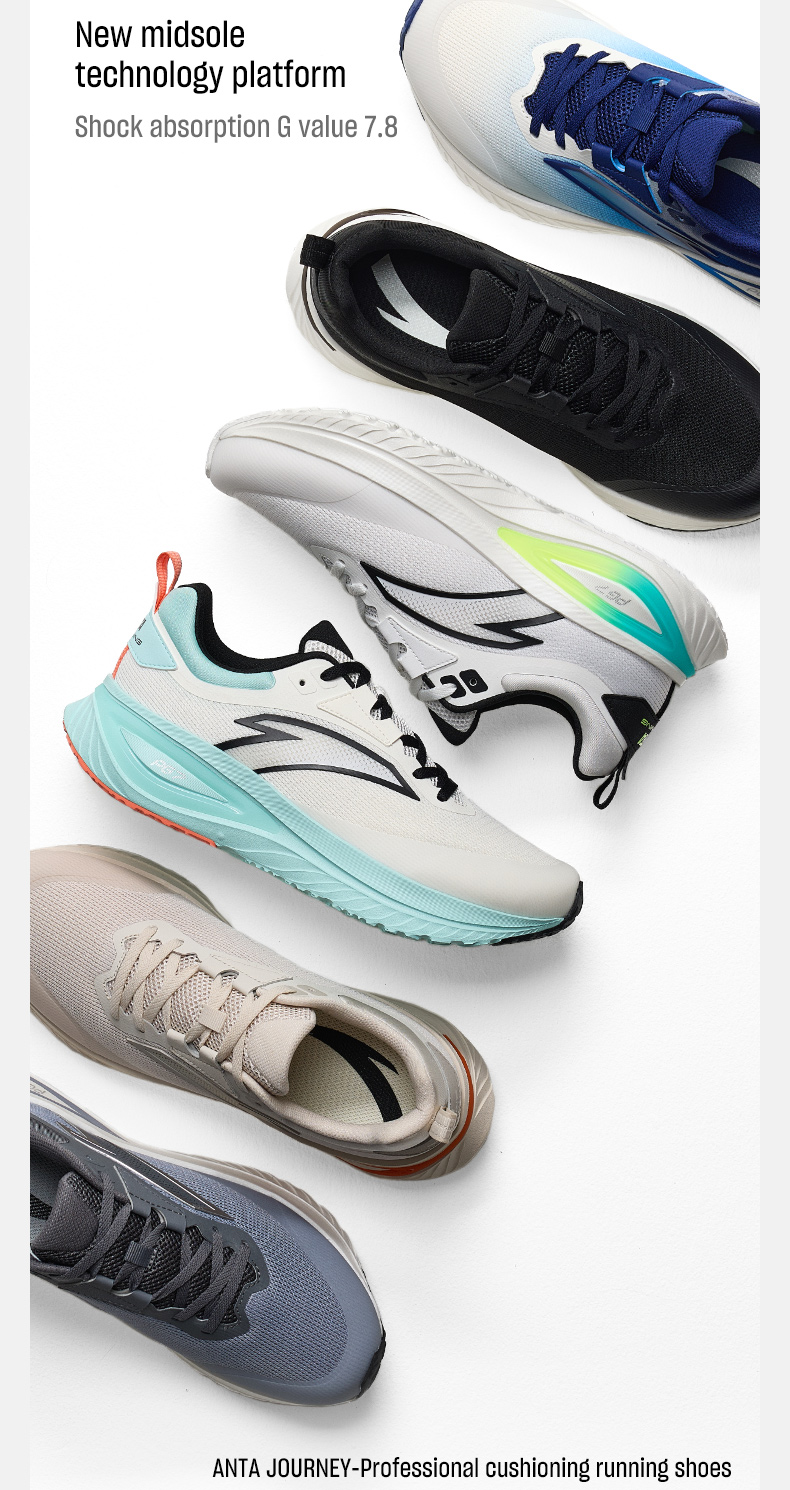 ANTA Men Journey PG 7 Running Shoes Cushioning Rebound Shock-Absorpted ...