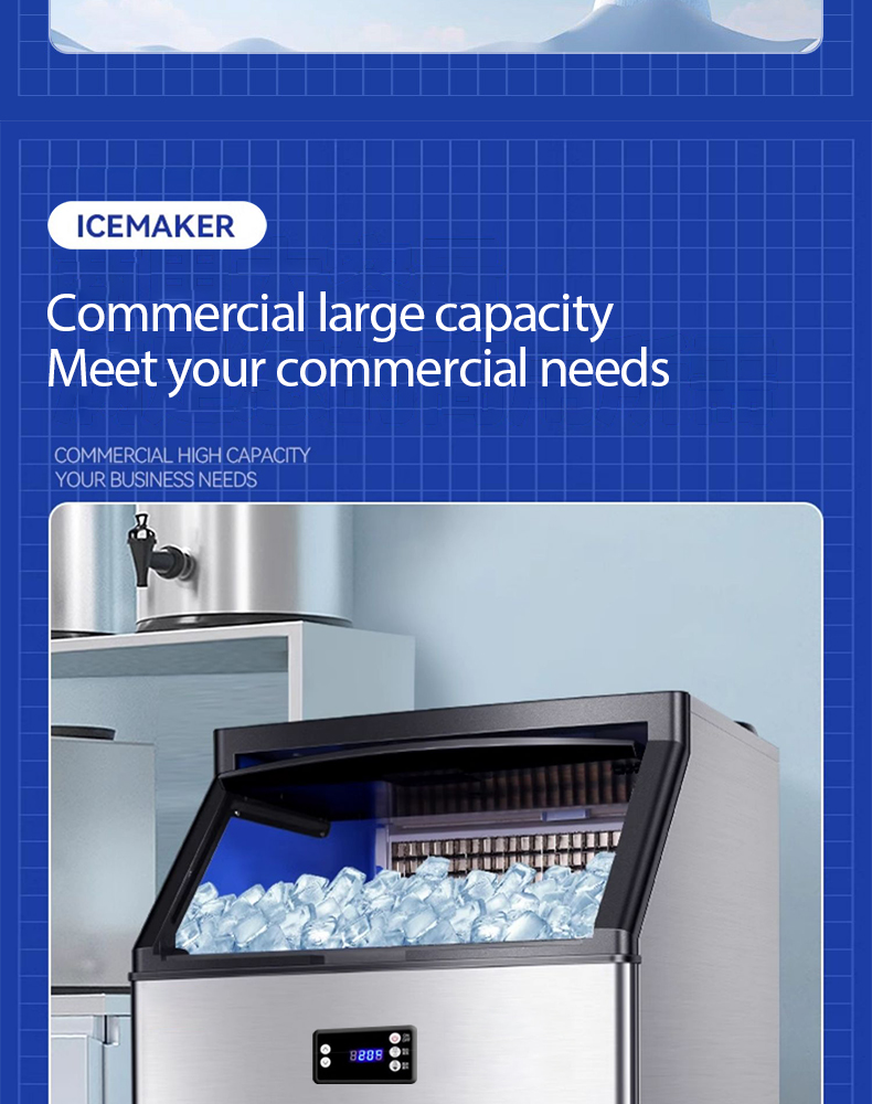 Kingkong Commercial automatic intelligent ice maker 55KG blue light ...