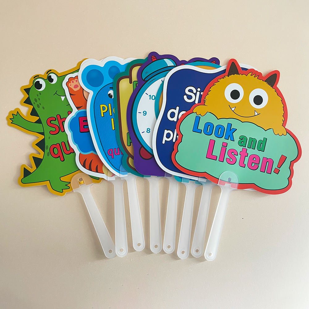 8pcs Classroom Rules Paddles Cartoon Cute Portable Board Preschool ...