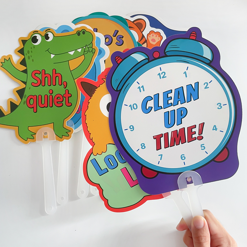8pcs Classroom Rules Paddles Cartoon Cute Portable Board Preschool ...