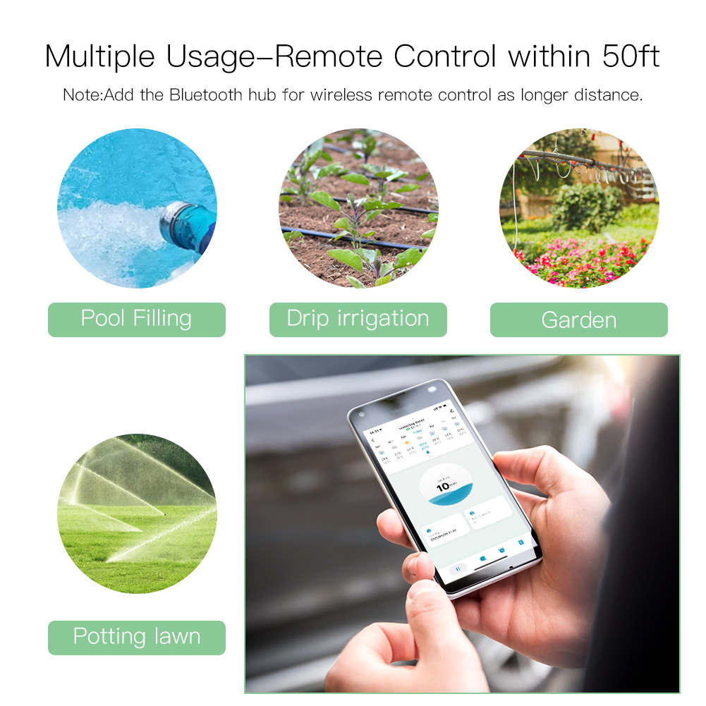 Smart Tuya Bluetooth Water Timer Rain Delay Programmable Irrigation ...
