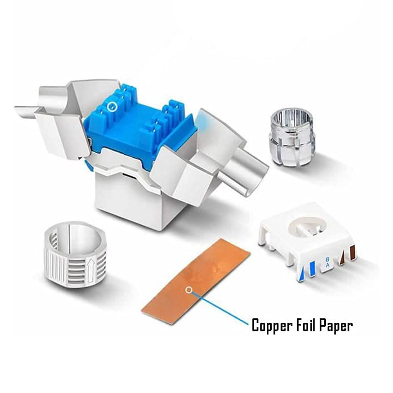 Hoolnx CAT8 CAT7 CAT6A CAT6 Tool Less RJ45 Keystone Jack, Metal Zinc ...