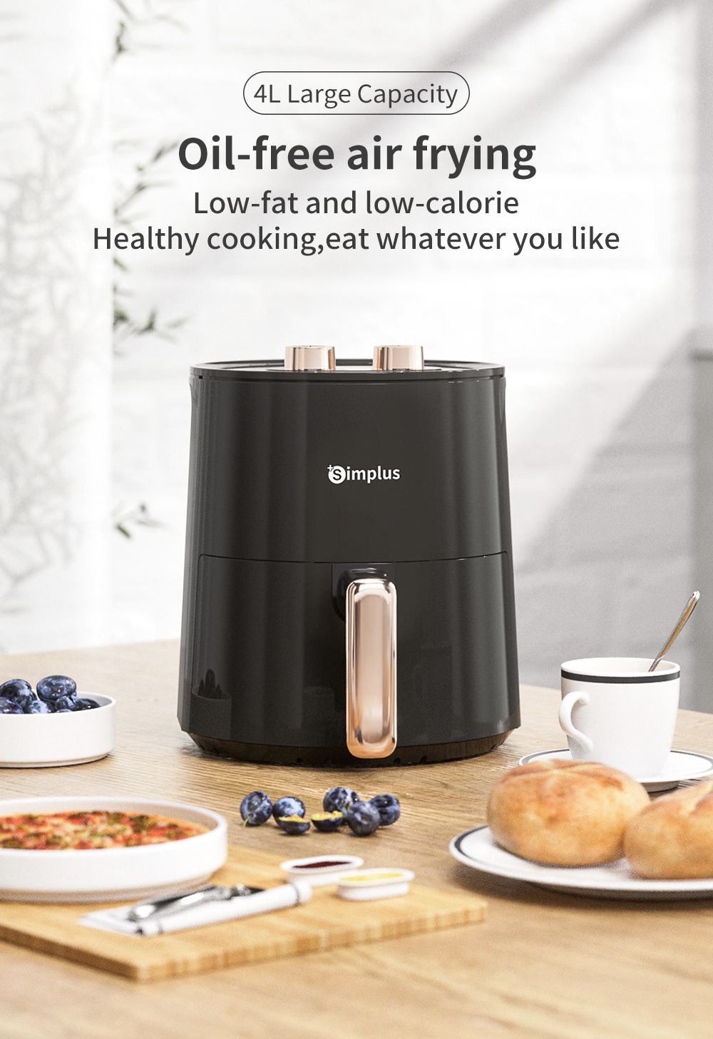 Simplus Air Fryer Multi-functional Household Oil-free Healthy Cooking ...
