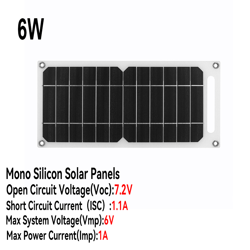 PowMr 6W 10W 20W Flexible Solar Panel For Household Charging Panel Monocrystalline Silicon Solar ...