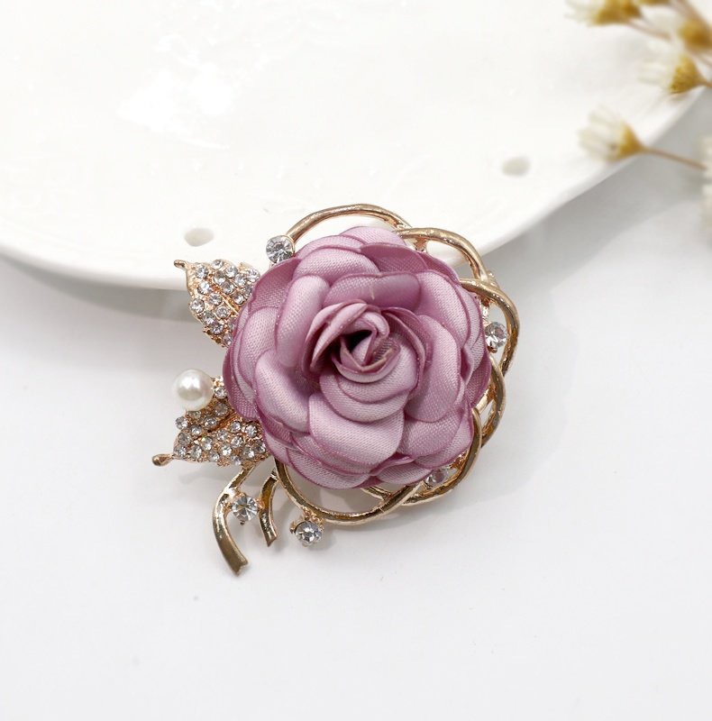 Rose Brooch - Korean Fabric Flower Pin, Versatile Lapel Jewelry for ...